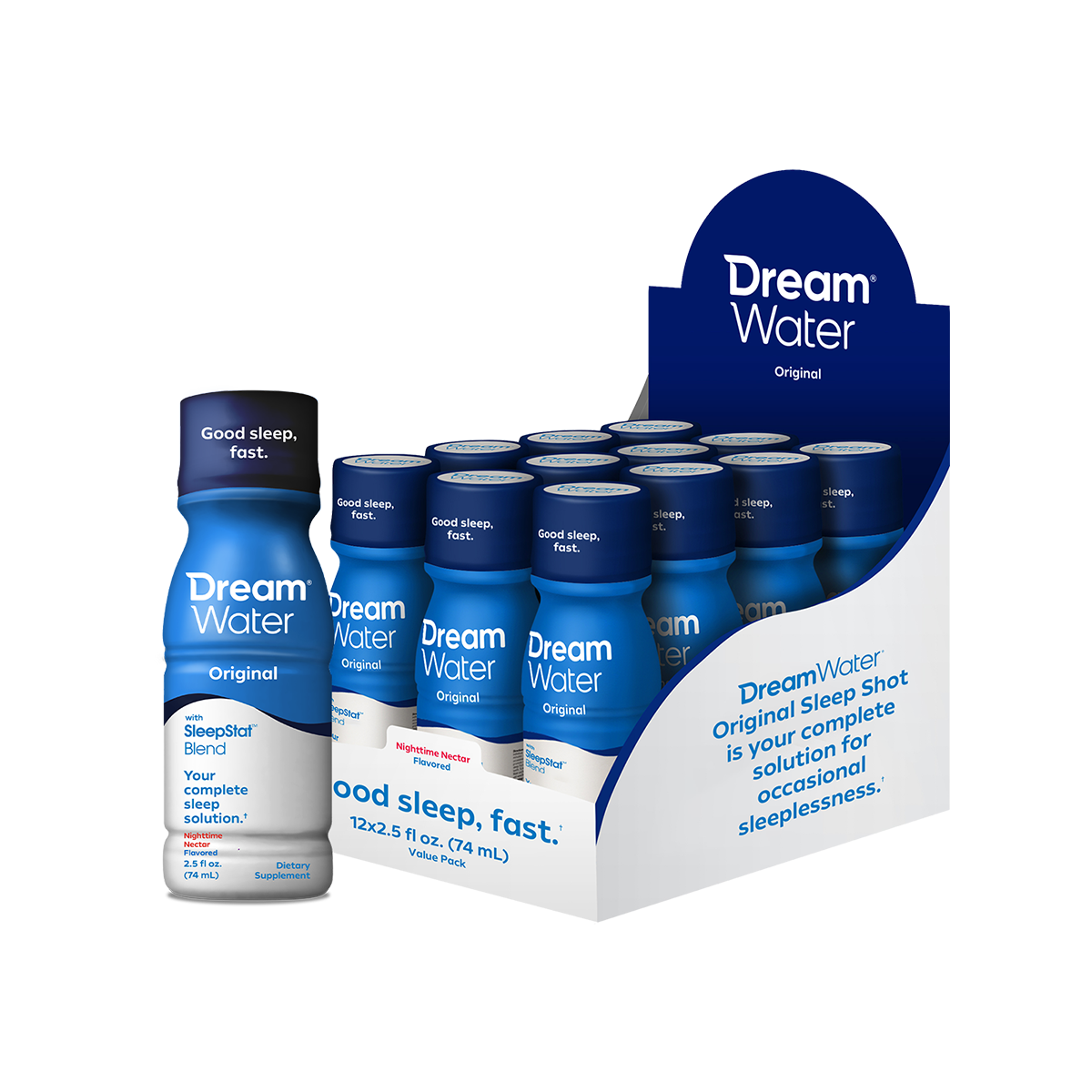 Dream Water Sleep Aid Shot - Nighttime Nectar Flavor - 12 pack – Dream ...
