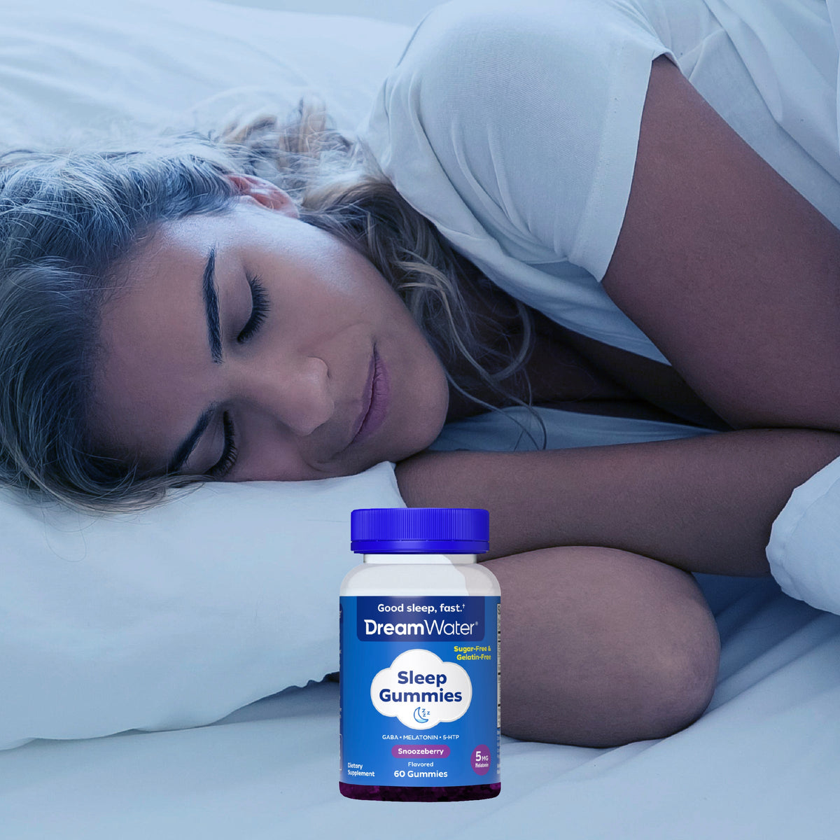 Dream Water Snoozeberry Sleep Gummies with Pectin - Sugar Free - 60ct ...