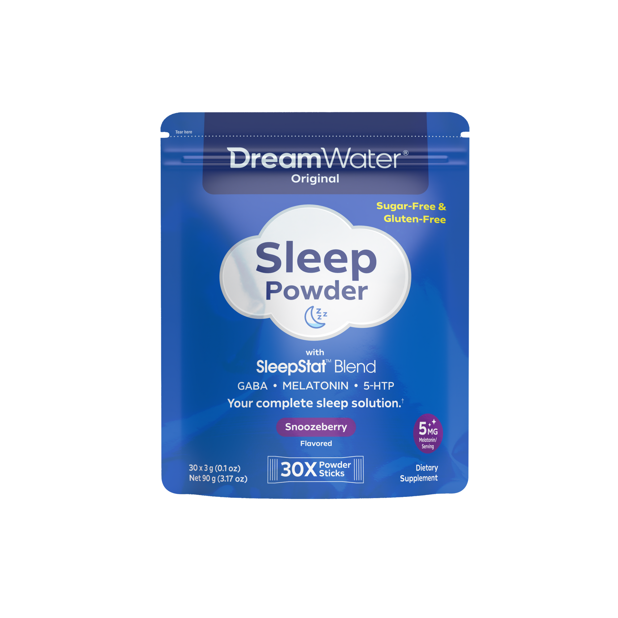 Dream Water Snoozeberry Sleep Powder, Sugar-Free, 30pk – Dream Water USA
