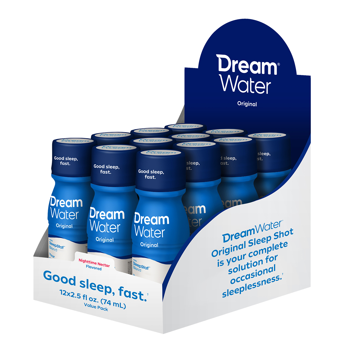 Dream Water Sleep Aid Shot - Nighttime Nectar Flavor - 12 pack – Dream ...